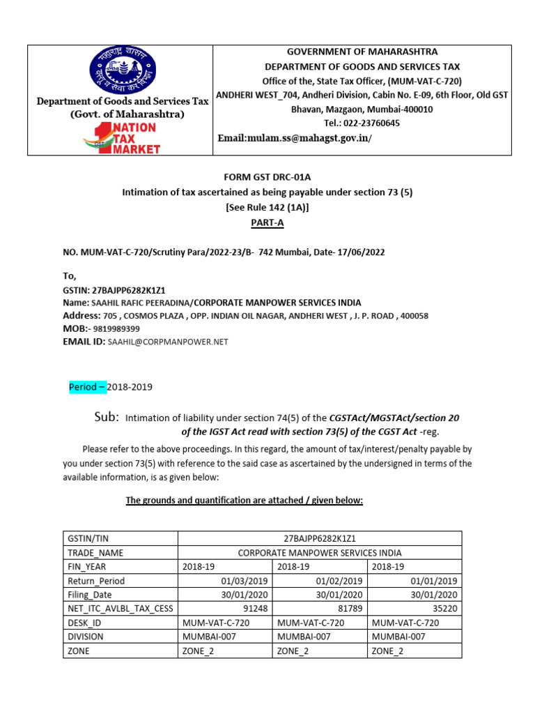 Drc 01a 1 18 19 Corporate | PDF | Taxation | Payments