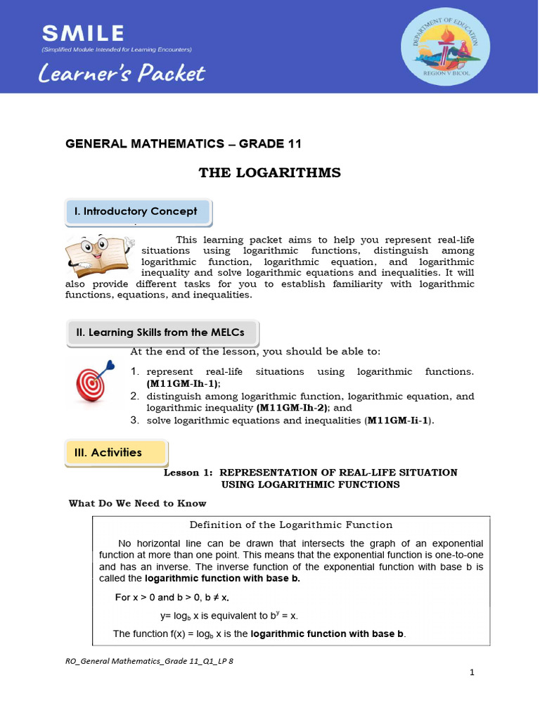 7 the Logarithms | PDF | Ph | Logarithm