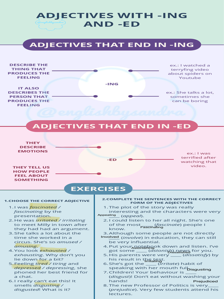 7.1ADJECTIVES -ING AND -ED | PDF