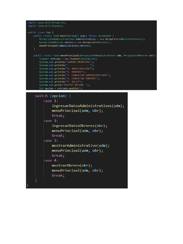 U1 - TALLER PRACTICO - ARRAYLIST DE CLASES APLICANDO GENERALIZACION (1) | PDF