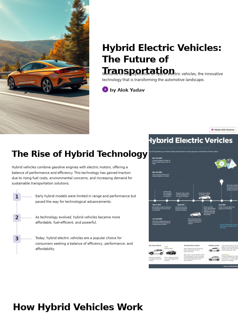 Hybrid Electric Vehicles The Future of Transportation | PDF | Hybrid ...