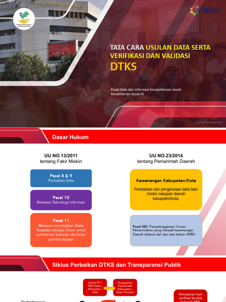 Paparan Kebijakan Sosialisasi Tata Cara Proses Usulan Data | PDF
