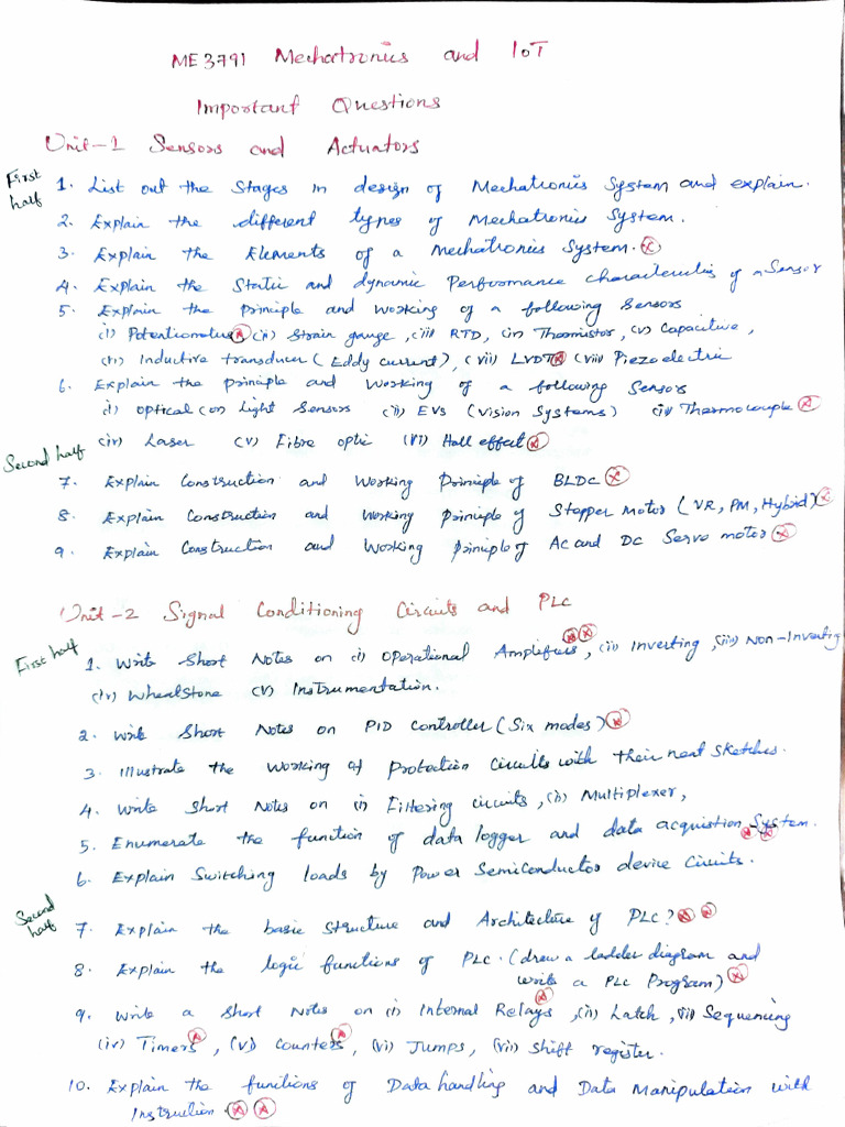 ME3791 Mechatronics & IoT Overview | PDF | Arduino