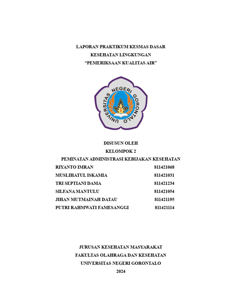 Laporan Praktikum Kel. 2 Akk (Pemeriksaan Kualitas Air) | PDF