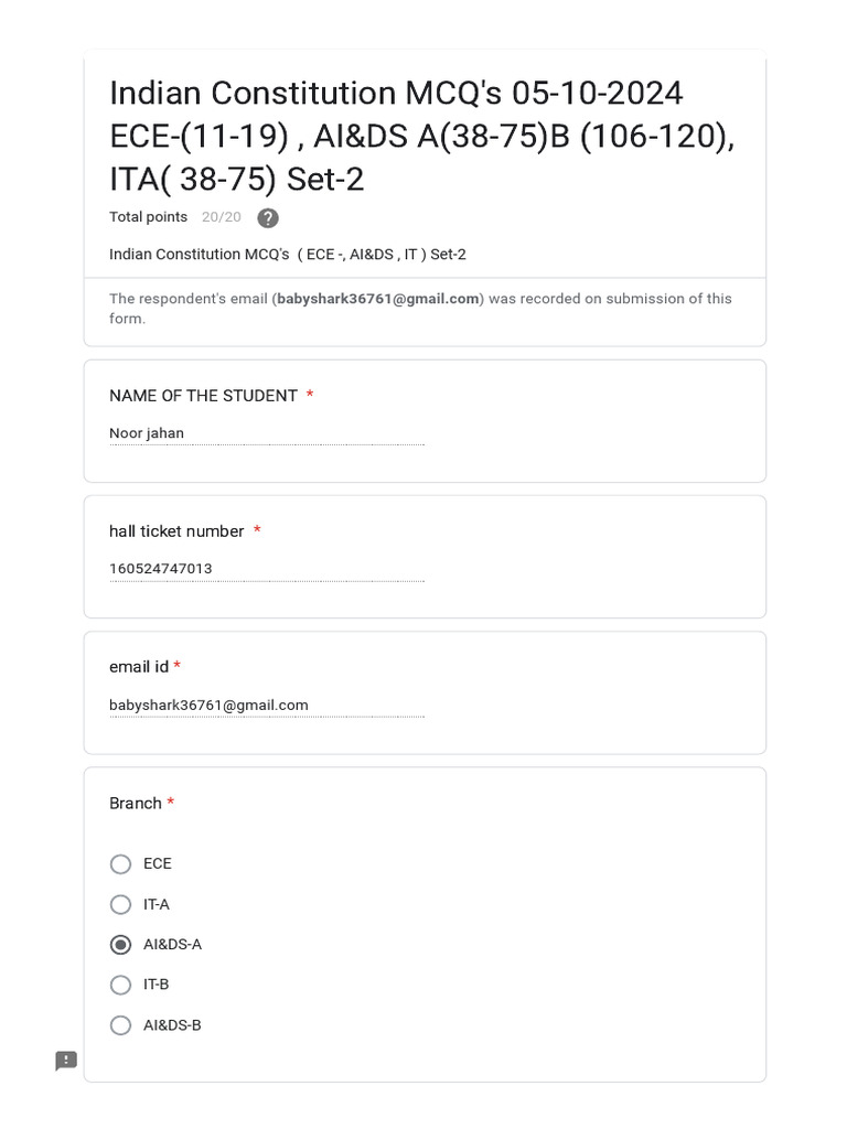 Indian Constitution MCQ Quiz | PDF | Government | Political Charters