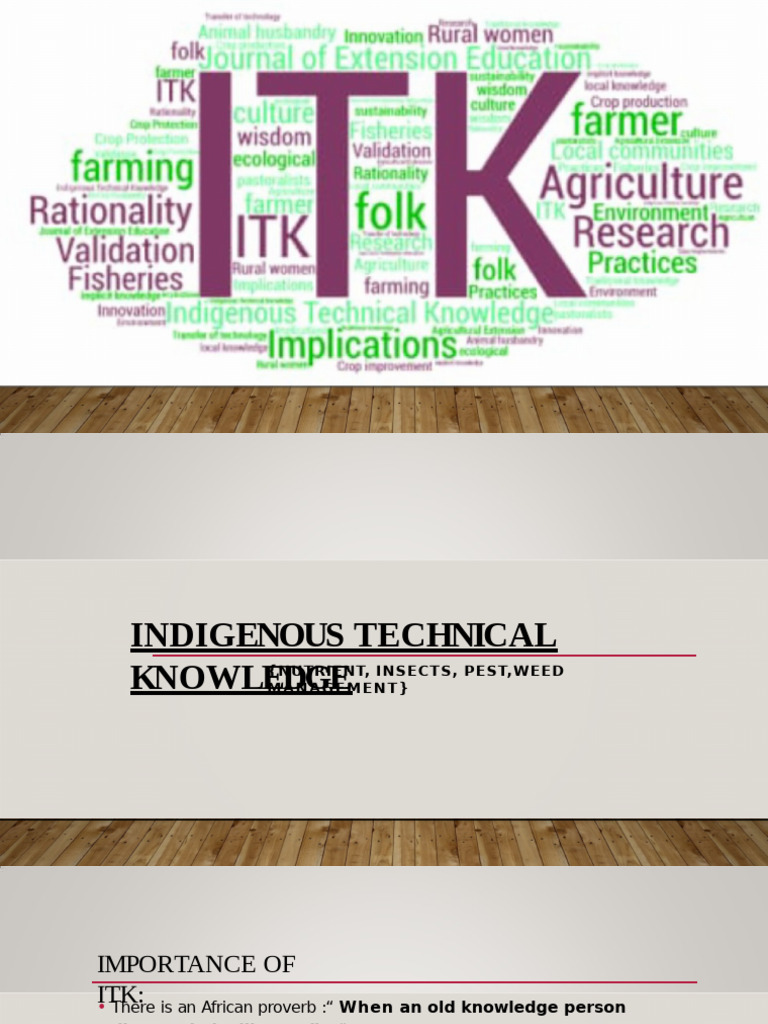 Indigenous Technical Knowledge 2019-20 Batch | PDF