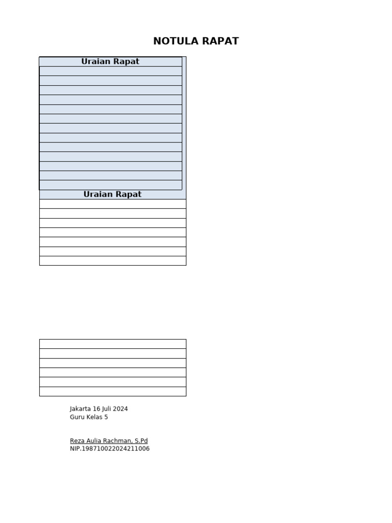 Notula Rapat | PDF