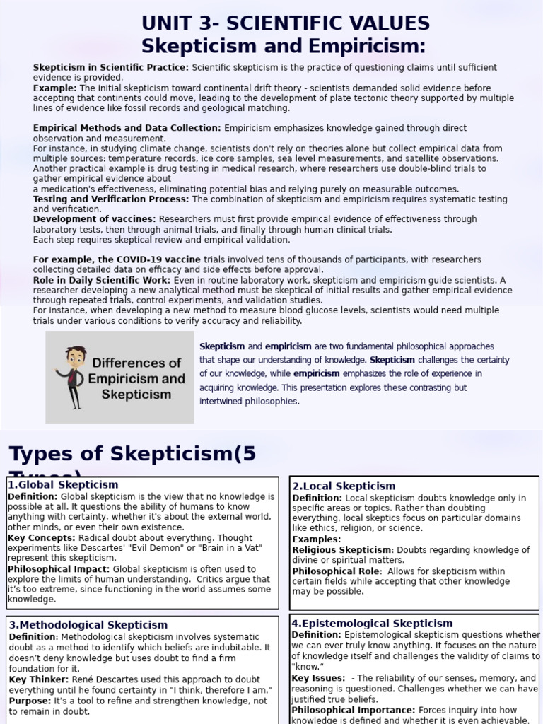 Skepticism and Empiricism | PDF | Skepticism | Knowledge