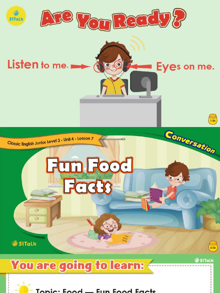 Level 3 - Unit 4 - Lesson 7 - Fun Food Facts | PDF