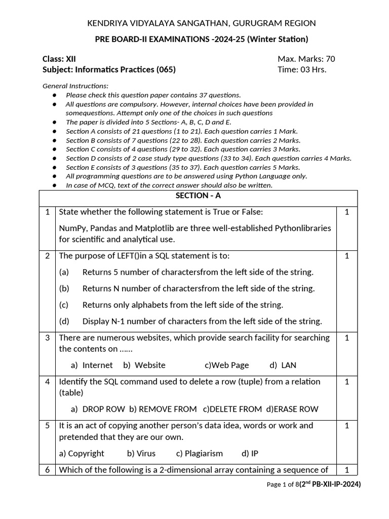 PB2 W S2 QP | PDF | Computer Programming | Computing