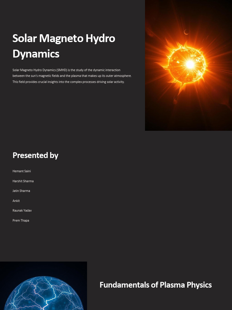 Solar-Magneto-Hydro-Dynamics 8445,46,32,74,98,04 | PDF | Plasma (Physics) | Magnetohydrodynamics