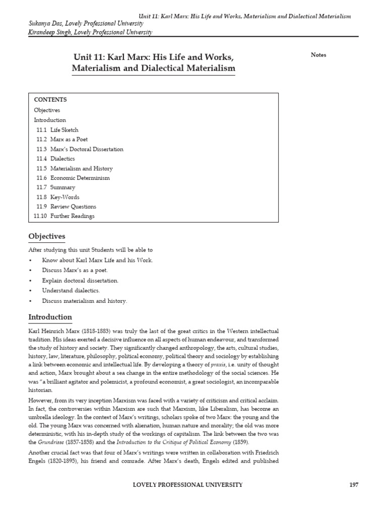 Understanding Mechanical Materialism In Marxism Pdf Karl Marx