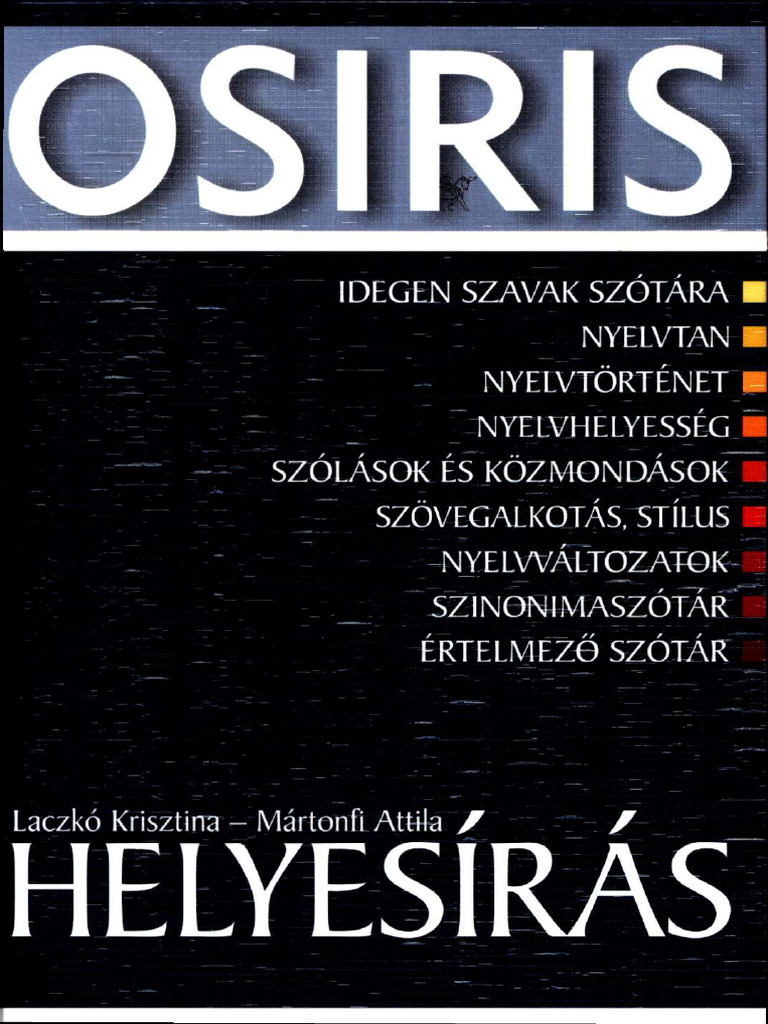 Osiris Helyesírás (Tanácsadó Rész) | PDF
