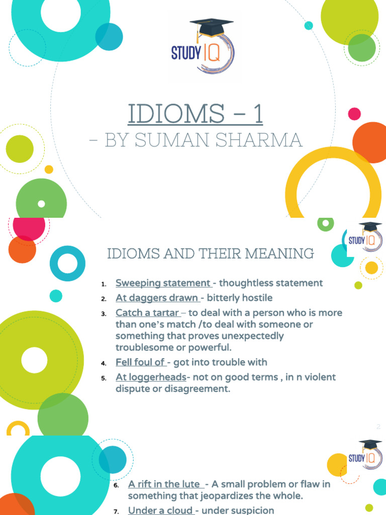 Idioms - 1 | PDF
