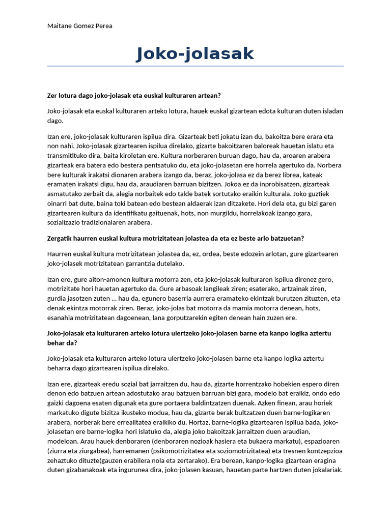 Joko Jolasak | PDF