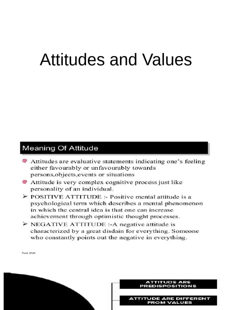 Attitudes and Values | PDF