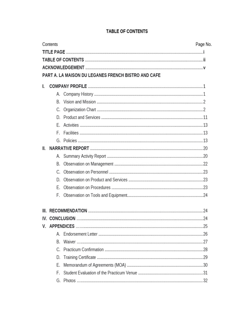 OJT Experience at La Maison & Park Inn | PDF