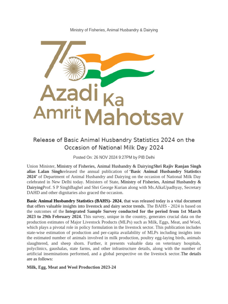 Bahs (2023-24) | PDF | Livestock | Domesticated Animals