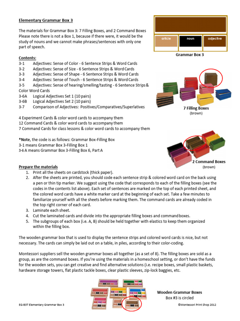 EG-B3T Elem Grammar Box 3 | PDF | Linguistics | Grammar