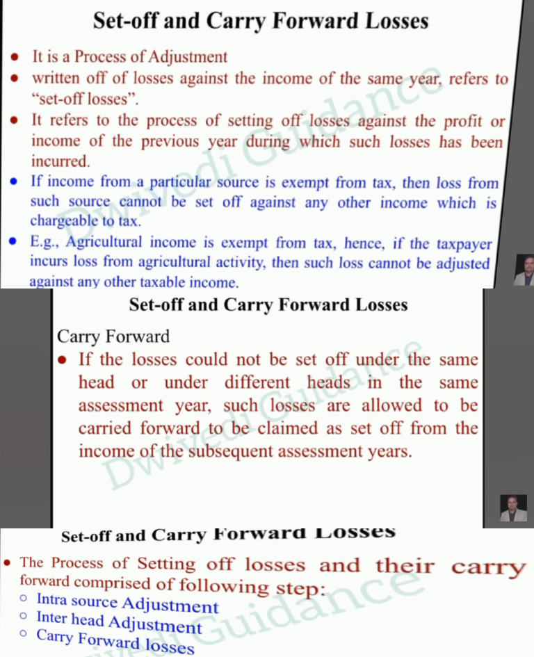 Set Off and Carry Forward of Losses | PDF | Income | Capital Gains Tax