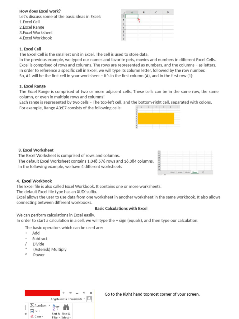 Grade 7 Excel Learning | PDF