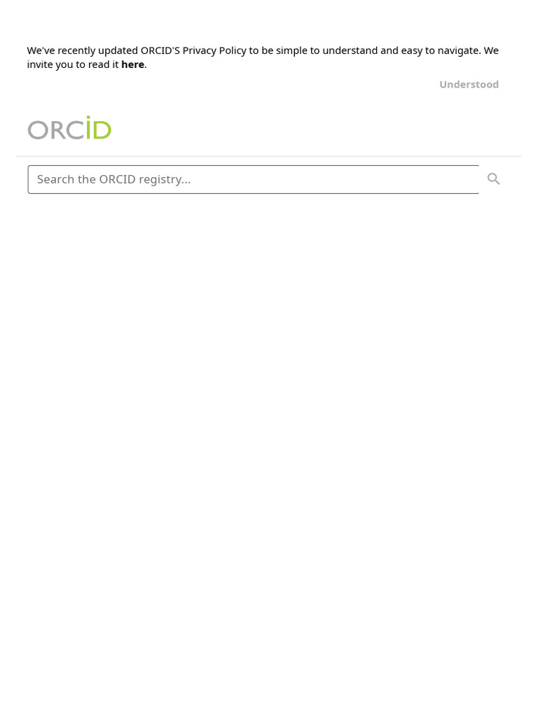 Search The ORCID Registry.. | PDF