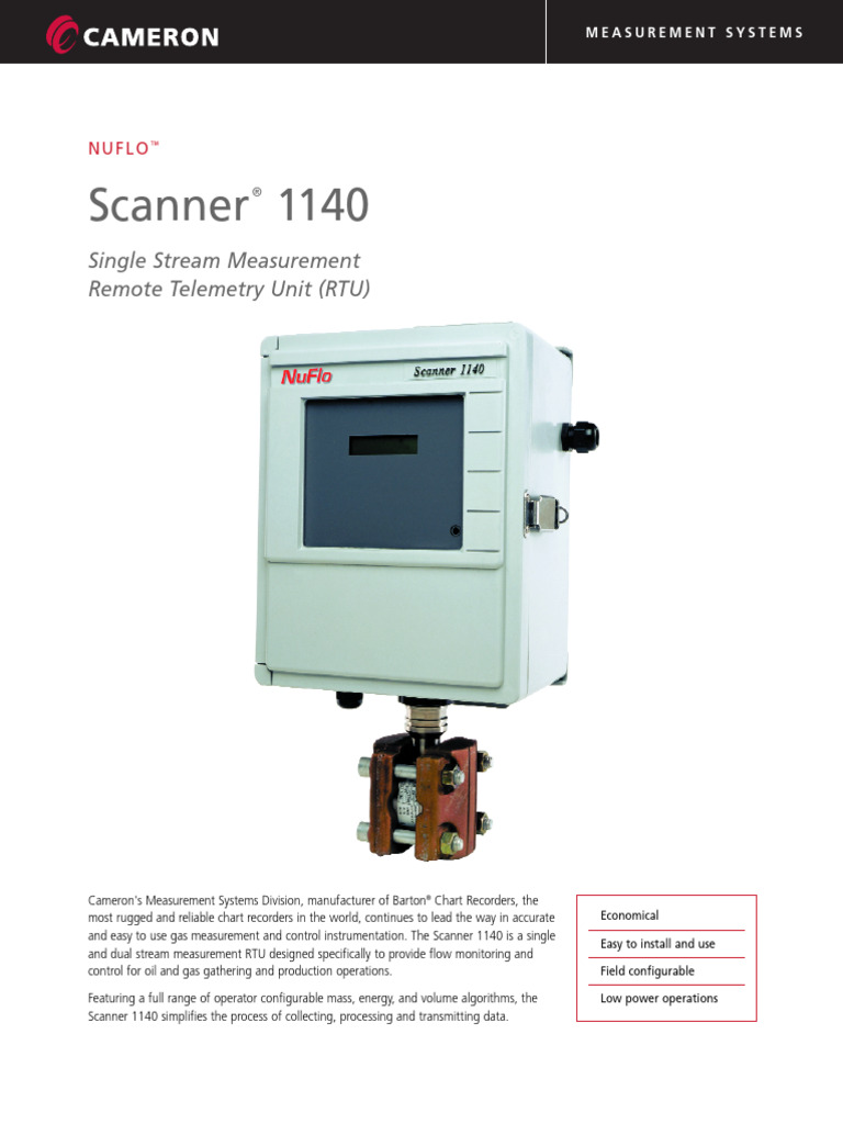 Cameron Catalogo Computador de Flujo Scanner 1140 | PDF | Analog To ...