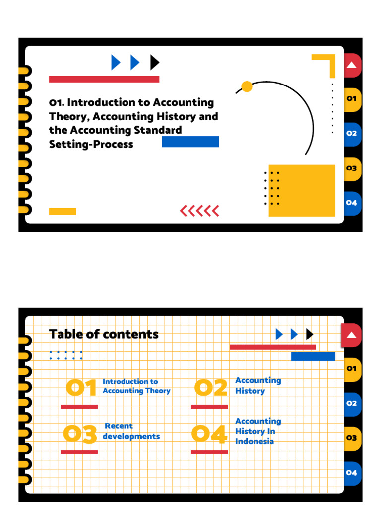 Introduction To Accounting Theory, Accounting History and The Accounting Standard Setting ...
