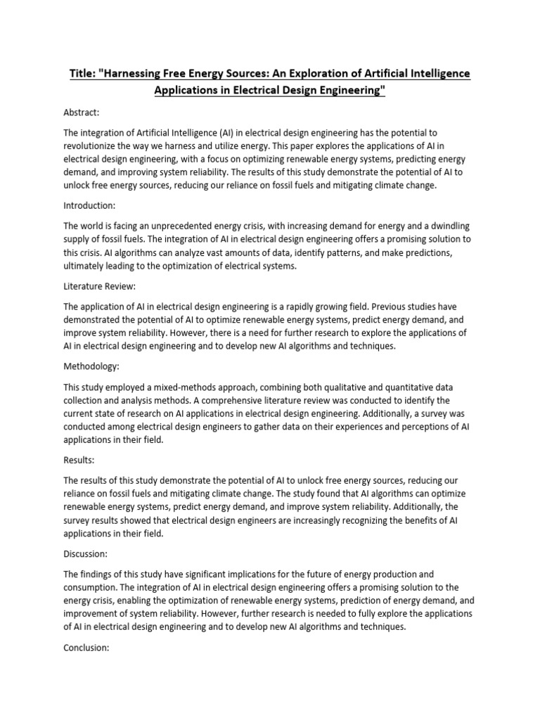 Harnessing Free Energy Sources | PDF | Artificial Intelligence ...