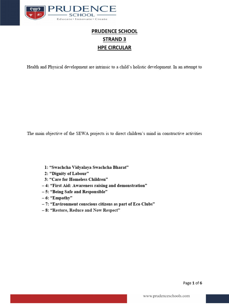 SEWA Project Guidelines for Grades IX-XII | PDF | Learning | Psychology