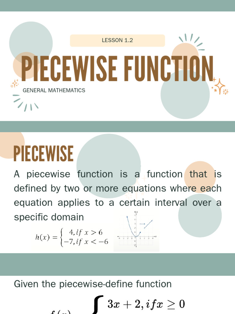 PIECEWISE FUNCTION | PDF