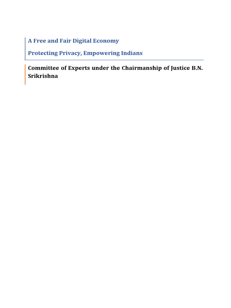 Data Protection Committee Report Removed | PDF | Fiduciary | Jurisdiction