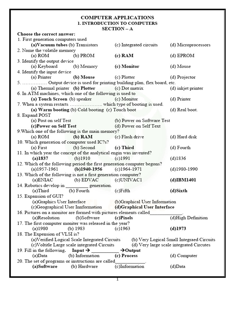 11th Computer Applications Vol.1 Study Material English Medium | PDF ...