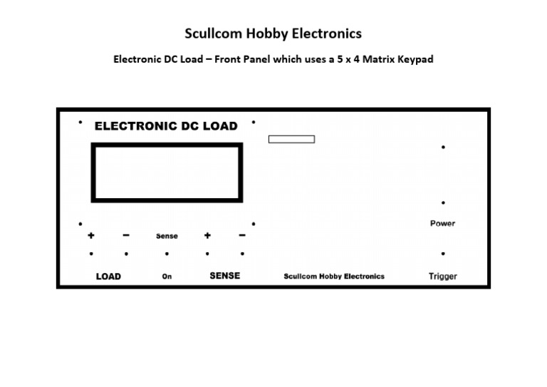 DC Load Front Panel 5x4keypad | PDF