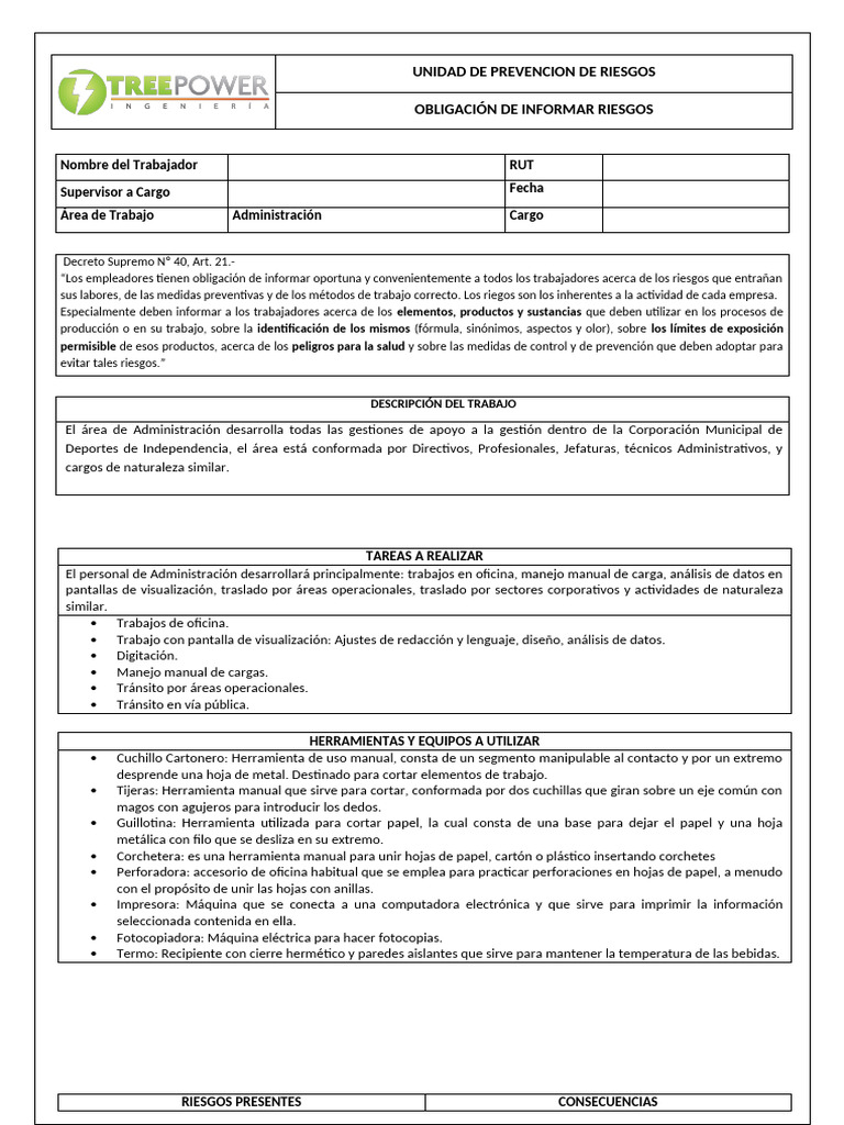 ODI-Administracion Tree | PDF | Herramientas | Papel