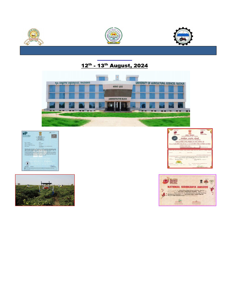 PG - Res. Conference Brochure 24-06-2024 | PDF | Plants | Postgraduate ...