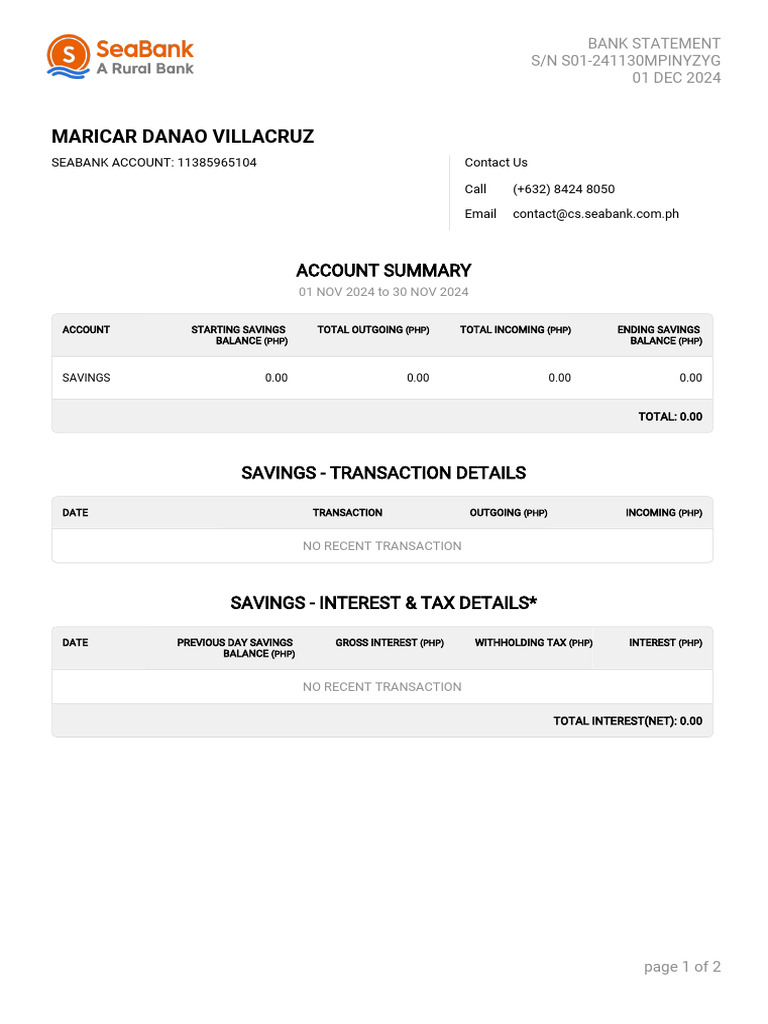 Seabank_Statement_20241210 | PDF | Interest | Taxes