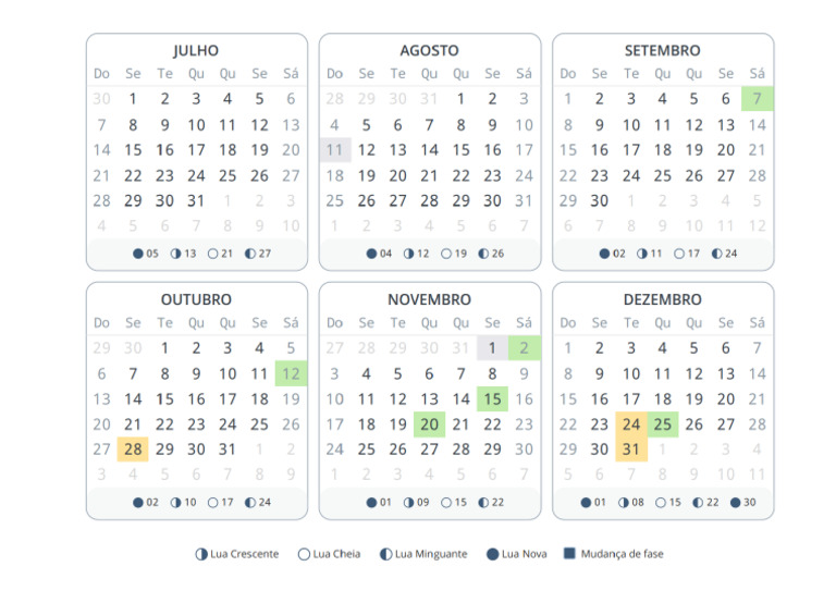 Calendário Ago-Dez 2024 | PDF