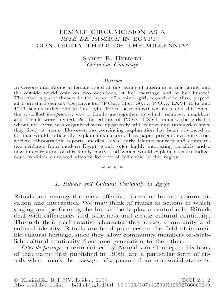 Female Circumcision As A Rite de Passage | PDF | Female Genital ...