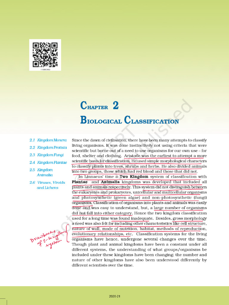 Biological Classification | PDF