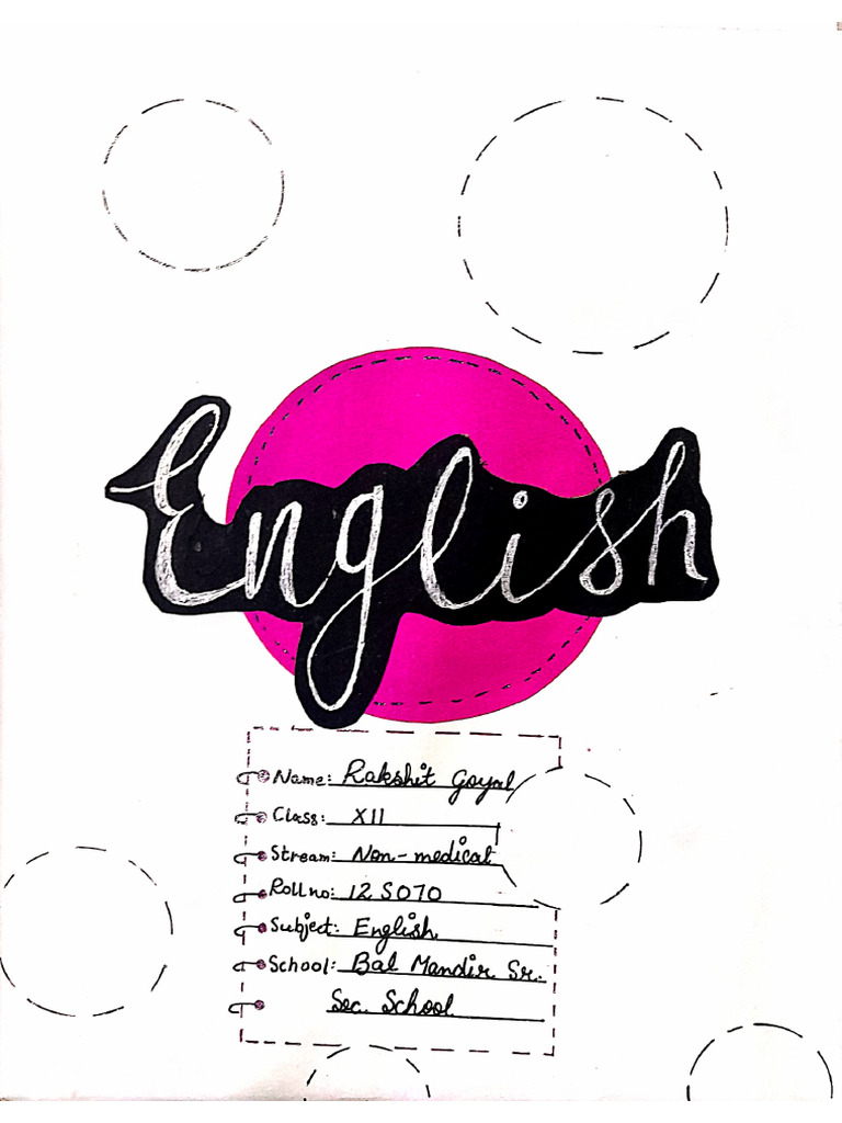 English Project File | PDF