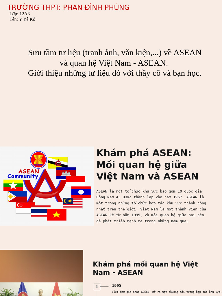Kham Pha ASEAN Moi Quan He Giua Viet Nam Va ASEAN 2 | PDF