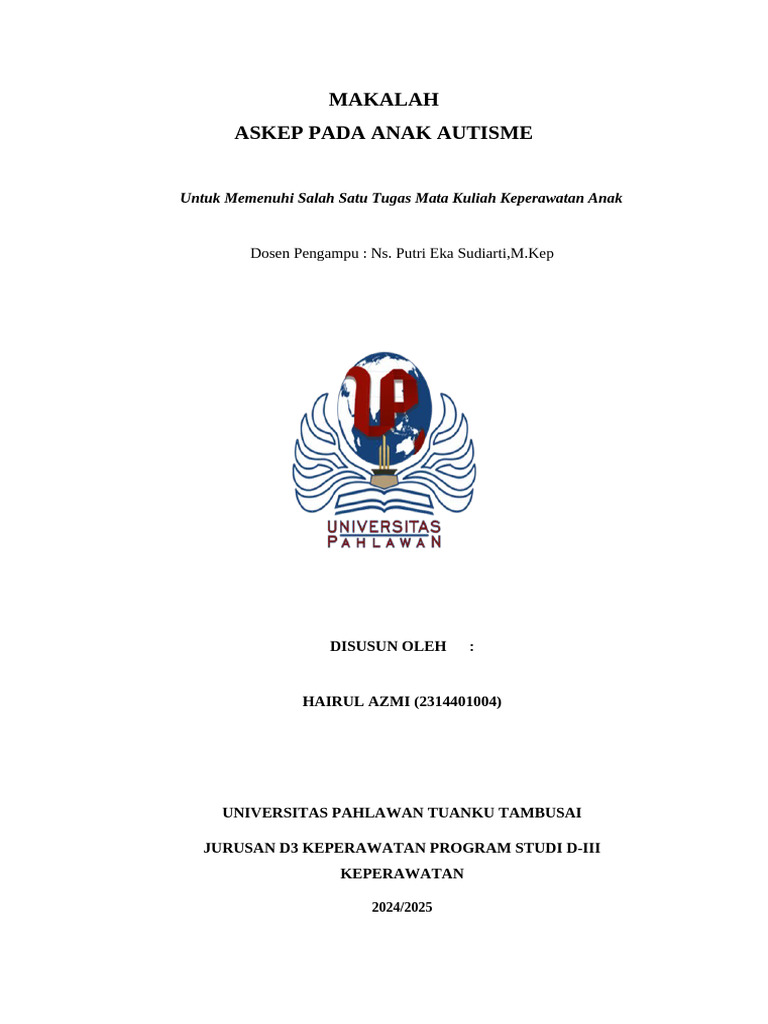 Asuhan Keperawatan Anak Autisme | PDF