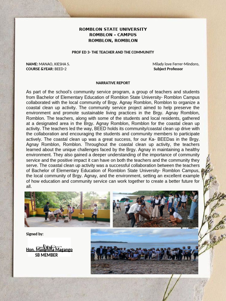 Narrative Report2 | PDF