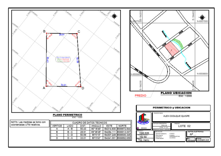 PLANO PERIMETRICO-Layout1 | PDF | Geodesia | Cartografía