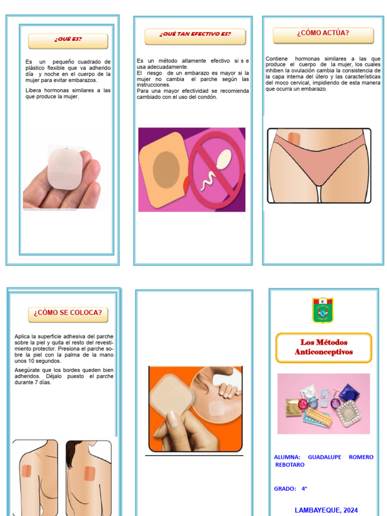 TRIPTICO METODOS Anticonceptivos | PDF