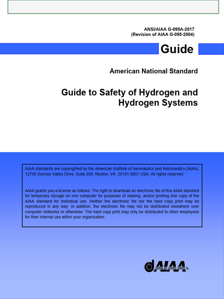 Preview - ANSI AIAA G-095A-2017 | PDF | Combustion | Liquid Hydrogen