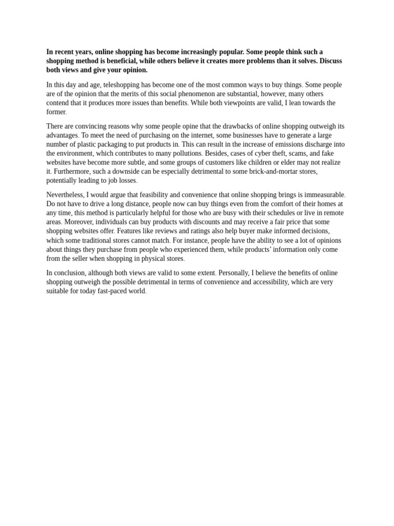 Shopping Online Task 2 | PDF