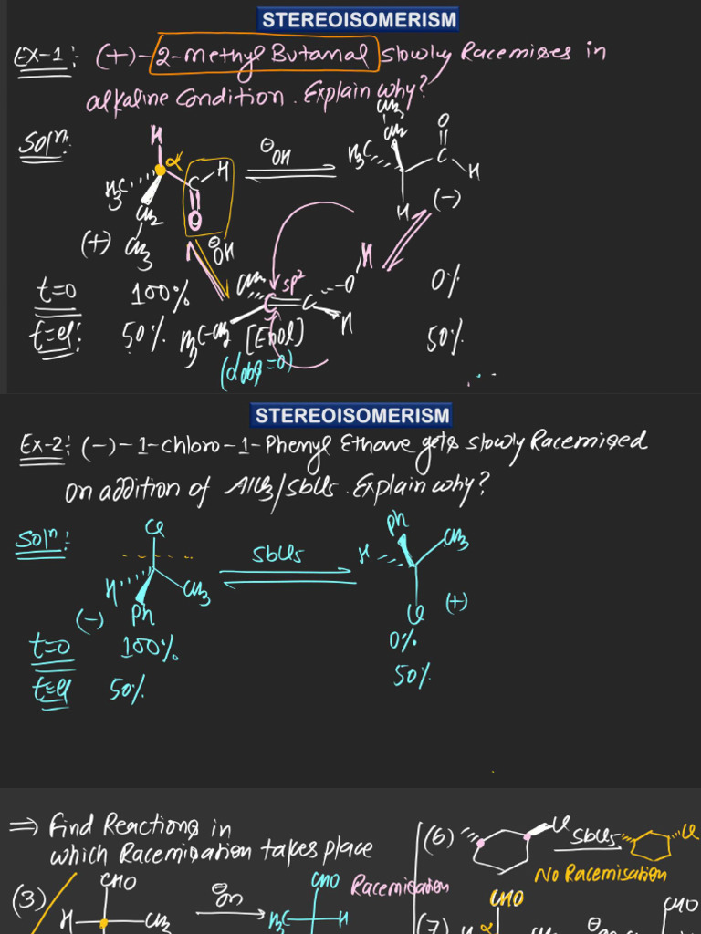 Stereoisomerism - L-21 (Class Notes) | PDF