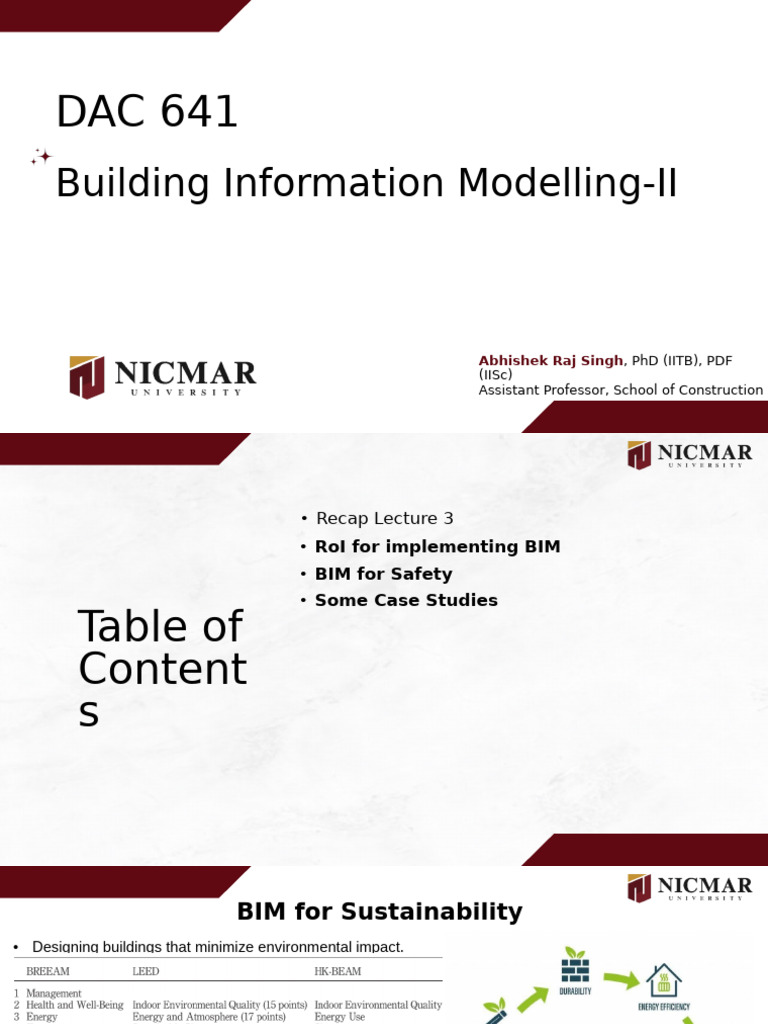 DAC 641 - Unit 1 Lect 4 | PDF | Return On Investment | Building Information Modeling